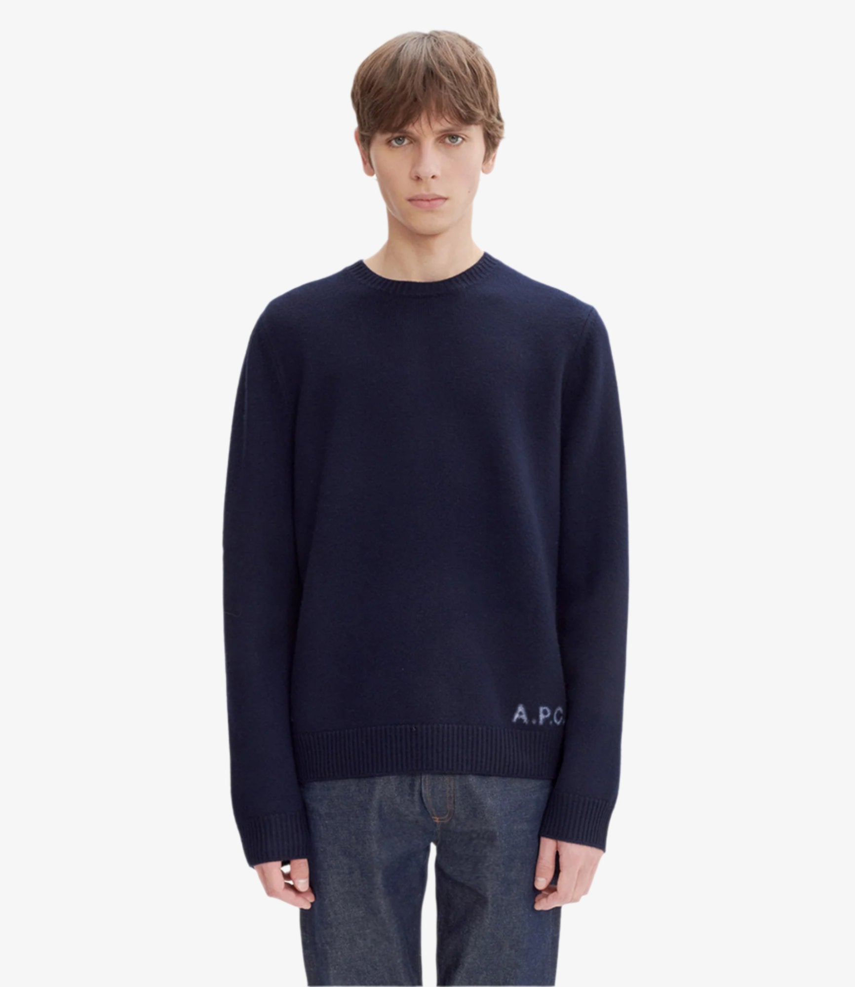 Edward sweater | Timeless two-tone thick felted wool | A.P.C. Ready-to-Wear