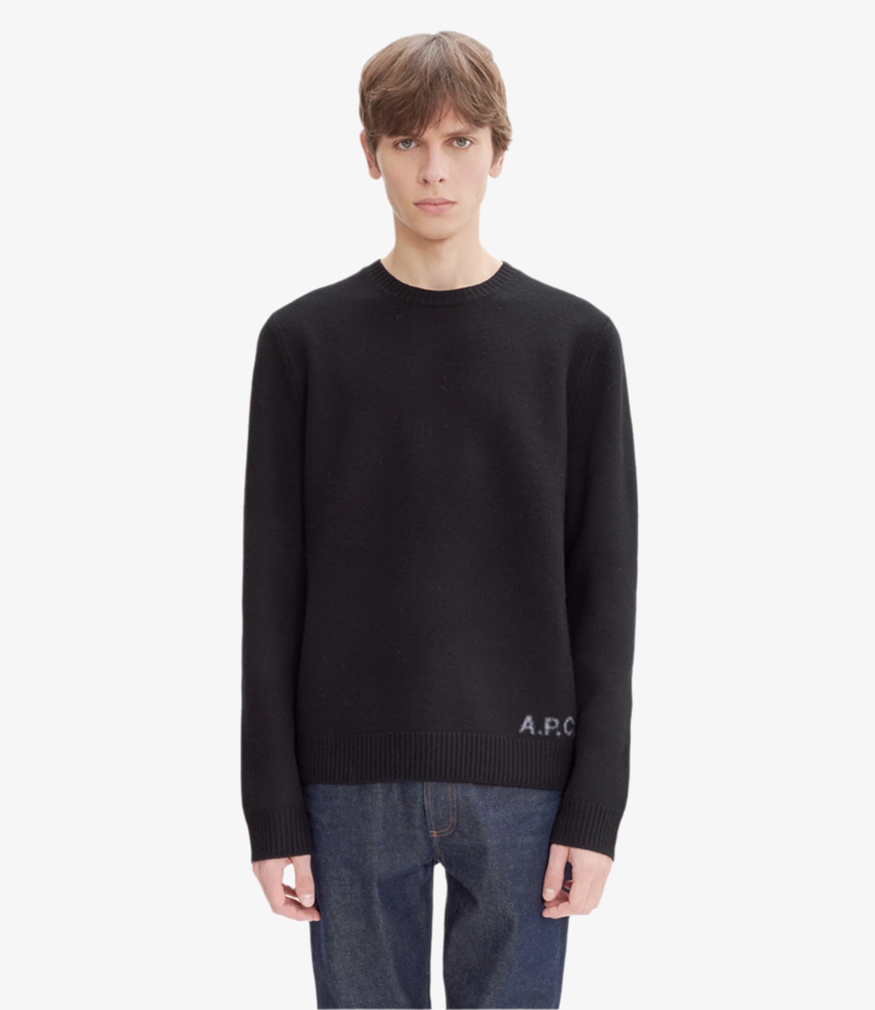 Edward sweater | Timeless two-tone thick felted wool | A.P.C. Ready-to-Wear